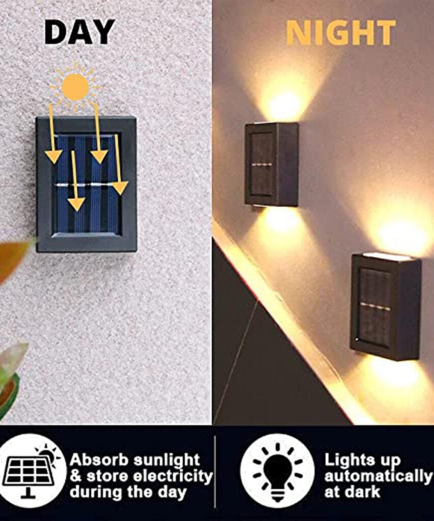 Solar Wall Light | 2 Way Outdoor Wall Light With Day and Night Sensor